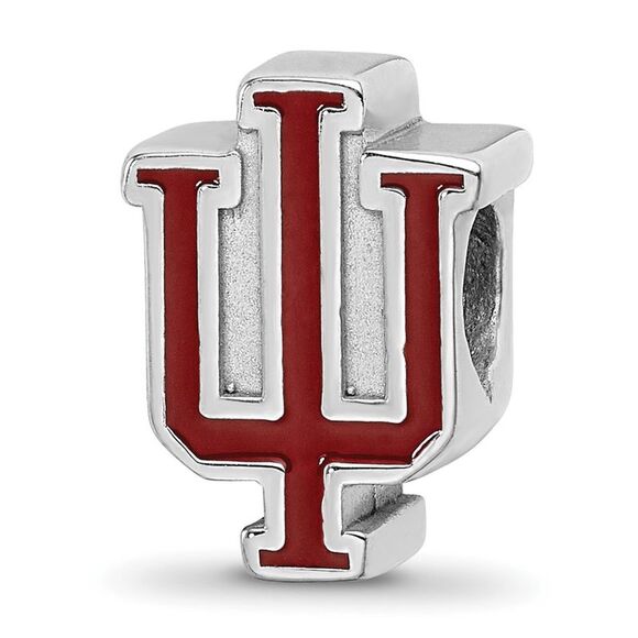 Kazi Luxury | Jewelry | Silver Rhodiumplated Indiana University Block ...